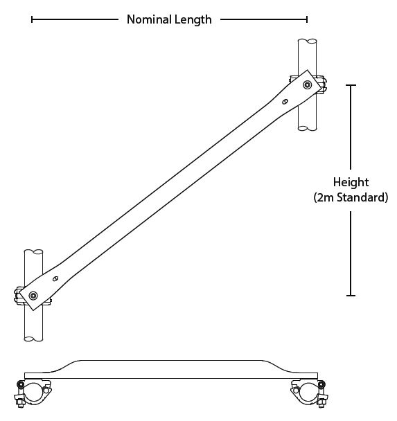 Cuplock System | Swivel Clamp Brace | by Universal Scaffolding Equipment